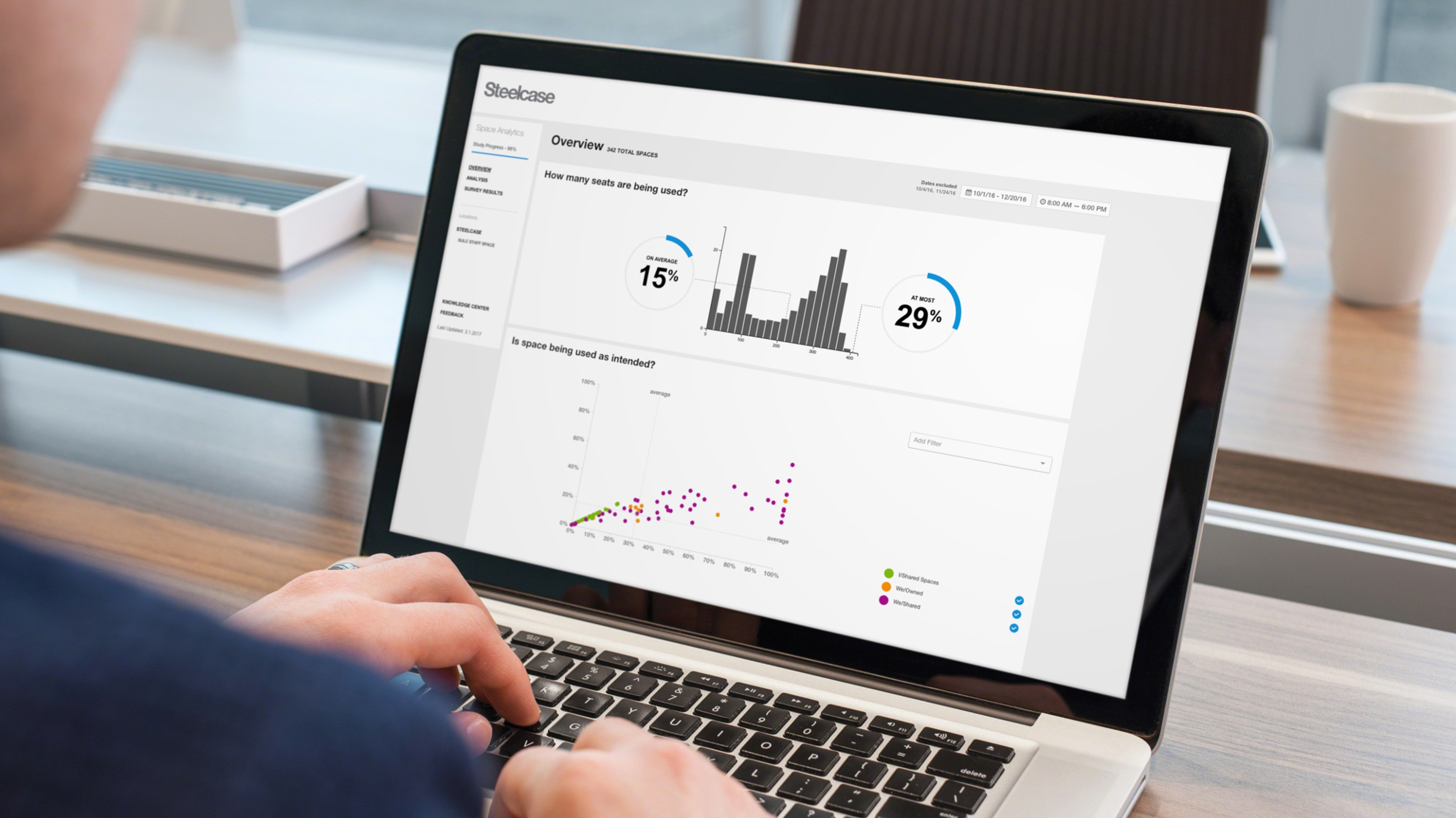 Space Analytics, An Episodic Workplace Study Using Sensors for Smart Data