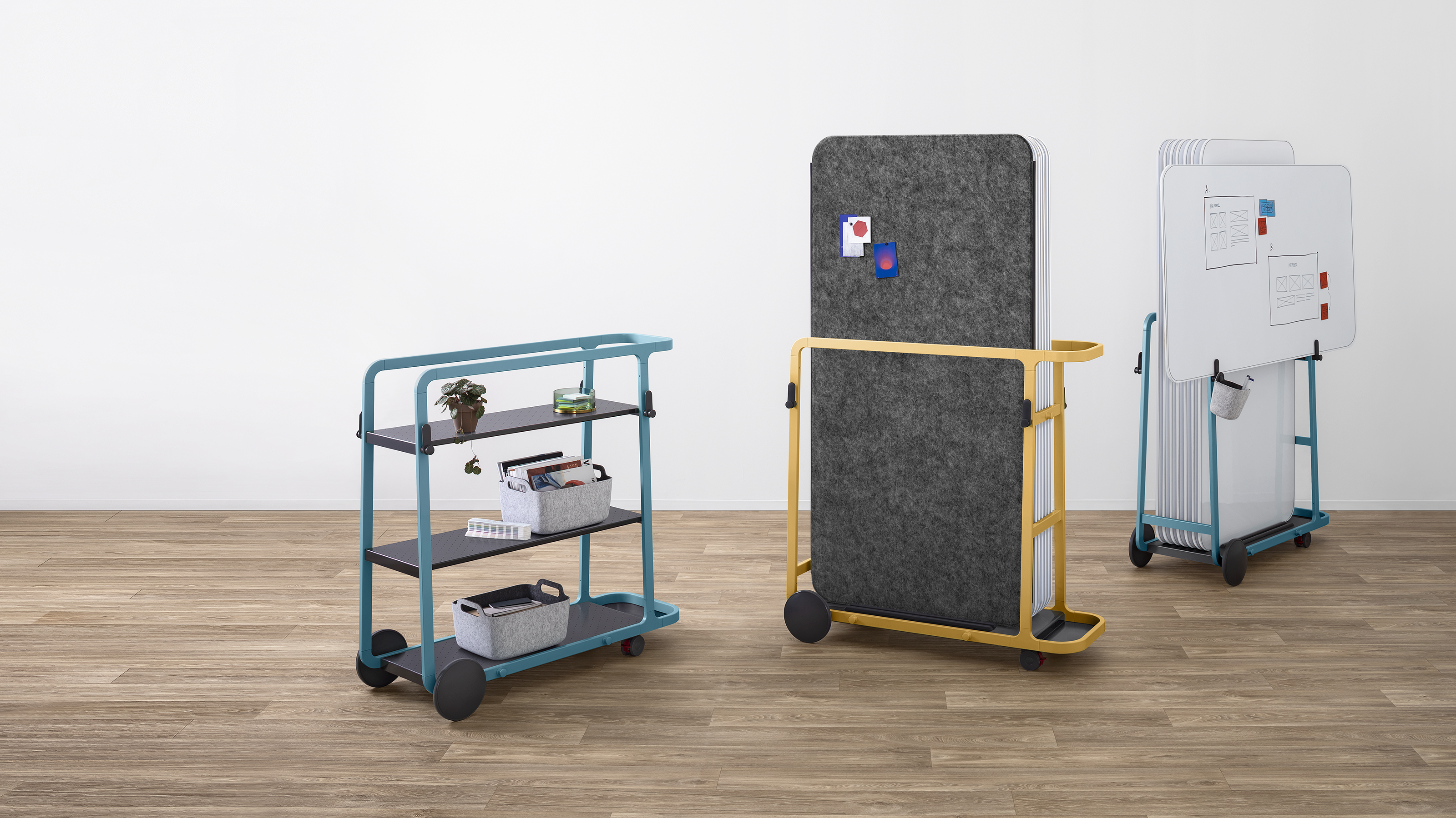 Steelcase Flex Mobile Office Cart & Whiteboard Storage - Steelcase