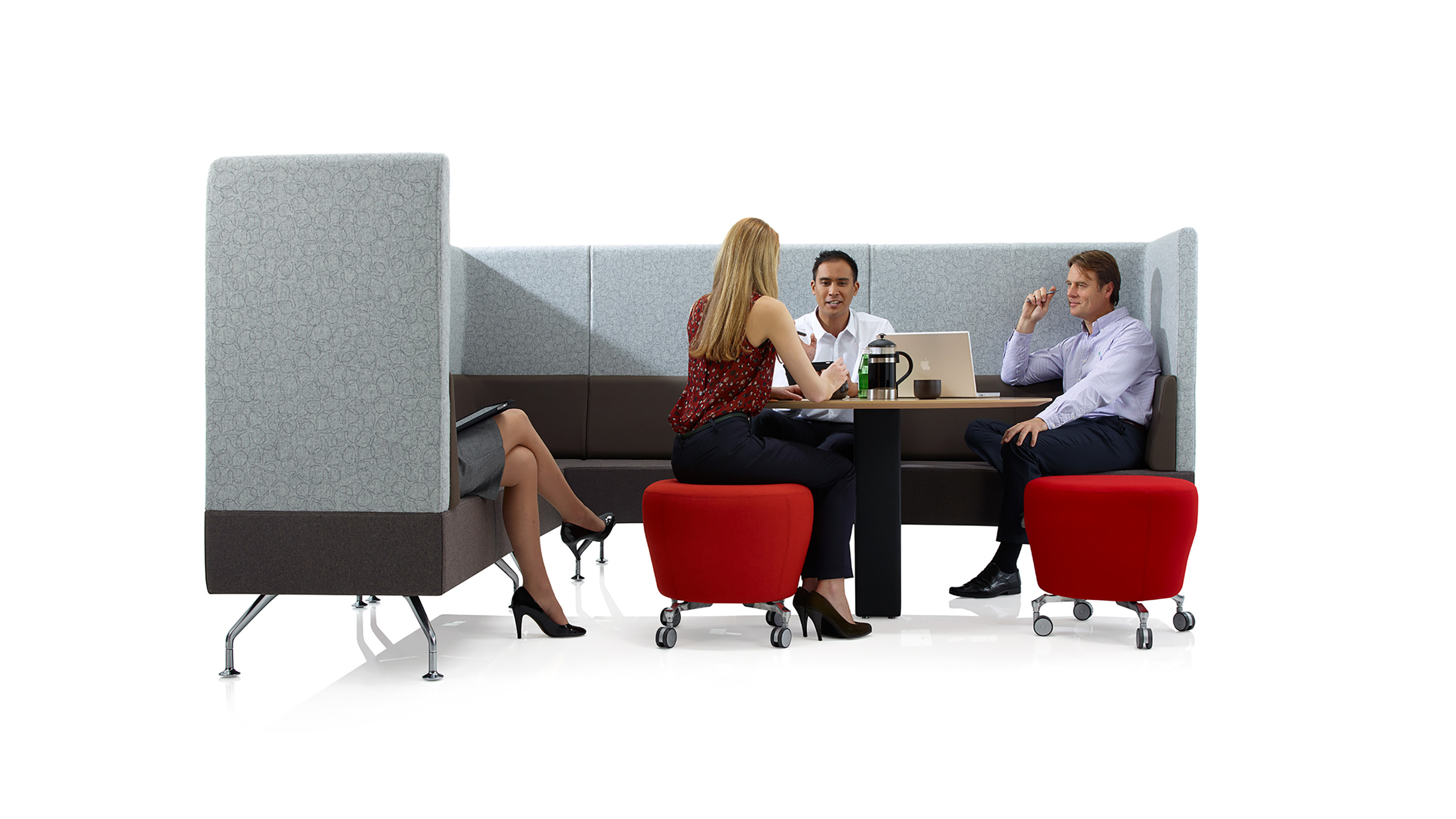 Perimeter Bench and Booth Units by Orangebox - Steelcase