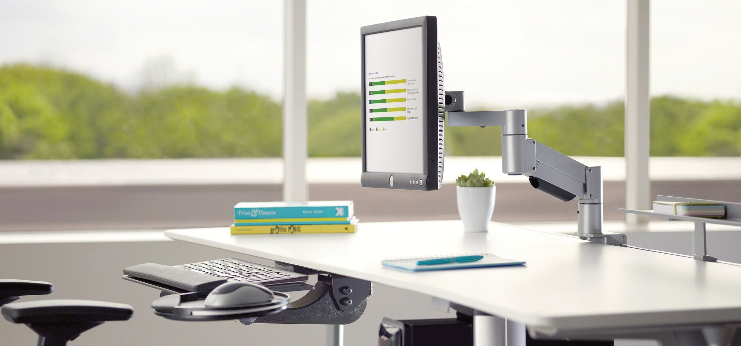FSMA Single & Dual Monitor Arms & Mounts - Steelcase