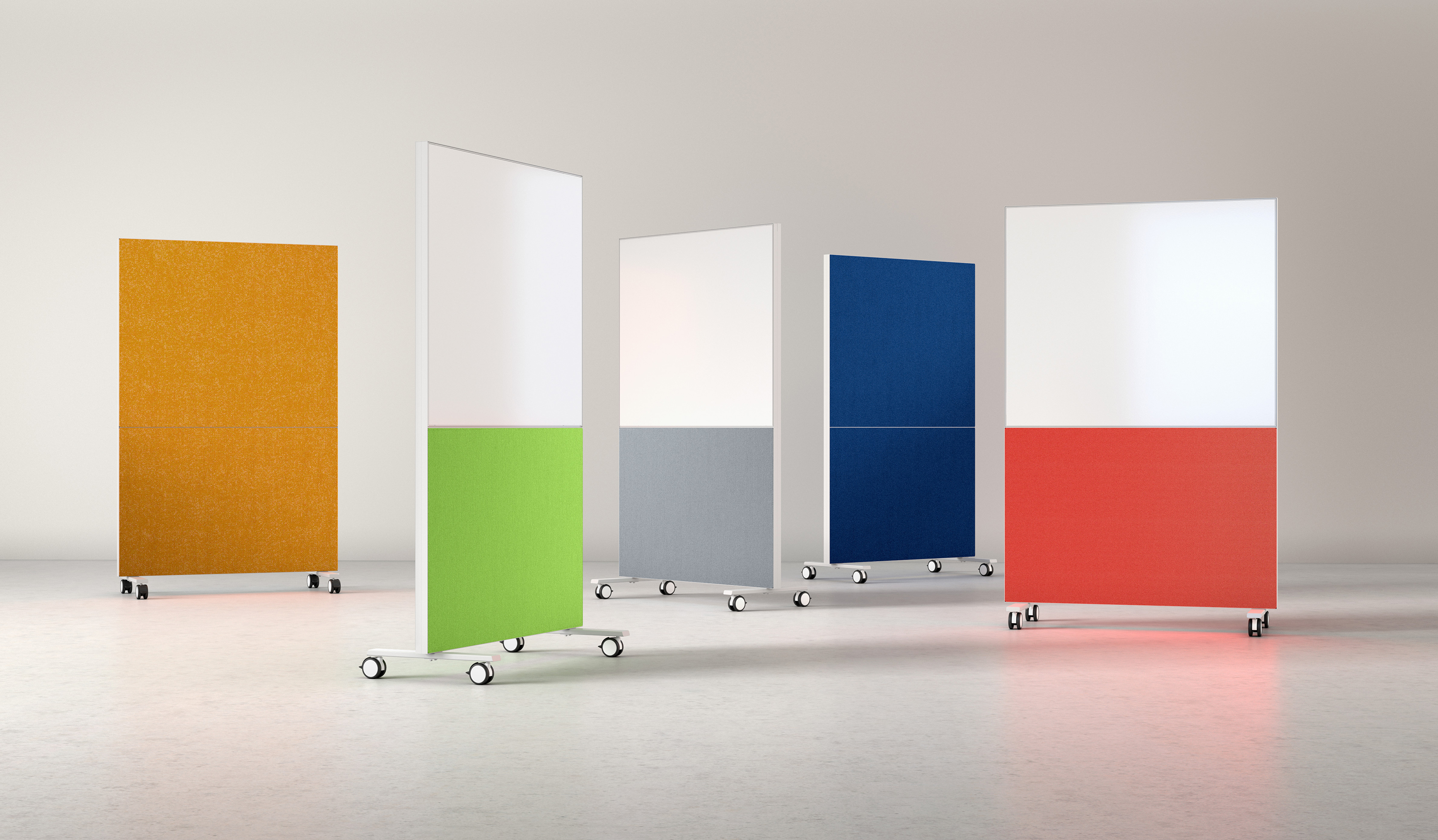 Textura Mobile Acoustic Panel & Whiteboard by PolyVision - Steelcase