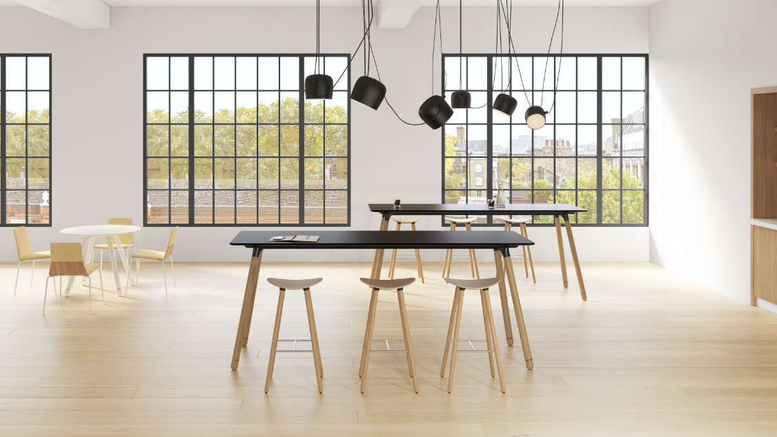 Potrero415 Light Standing Height Meeting Table | Steelcase