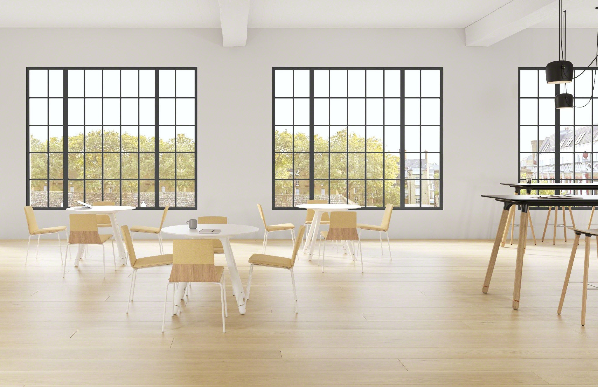 Potrero415 Light Standing Height Meeting Table | Steelcase