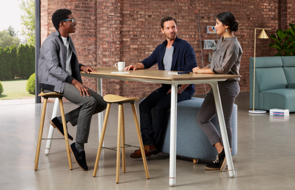 Potrero415 Light Standing Height Meeting Table | Steelcase