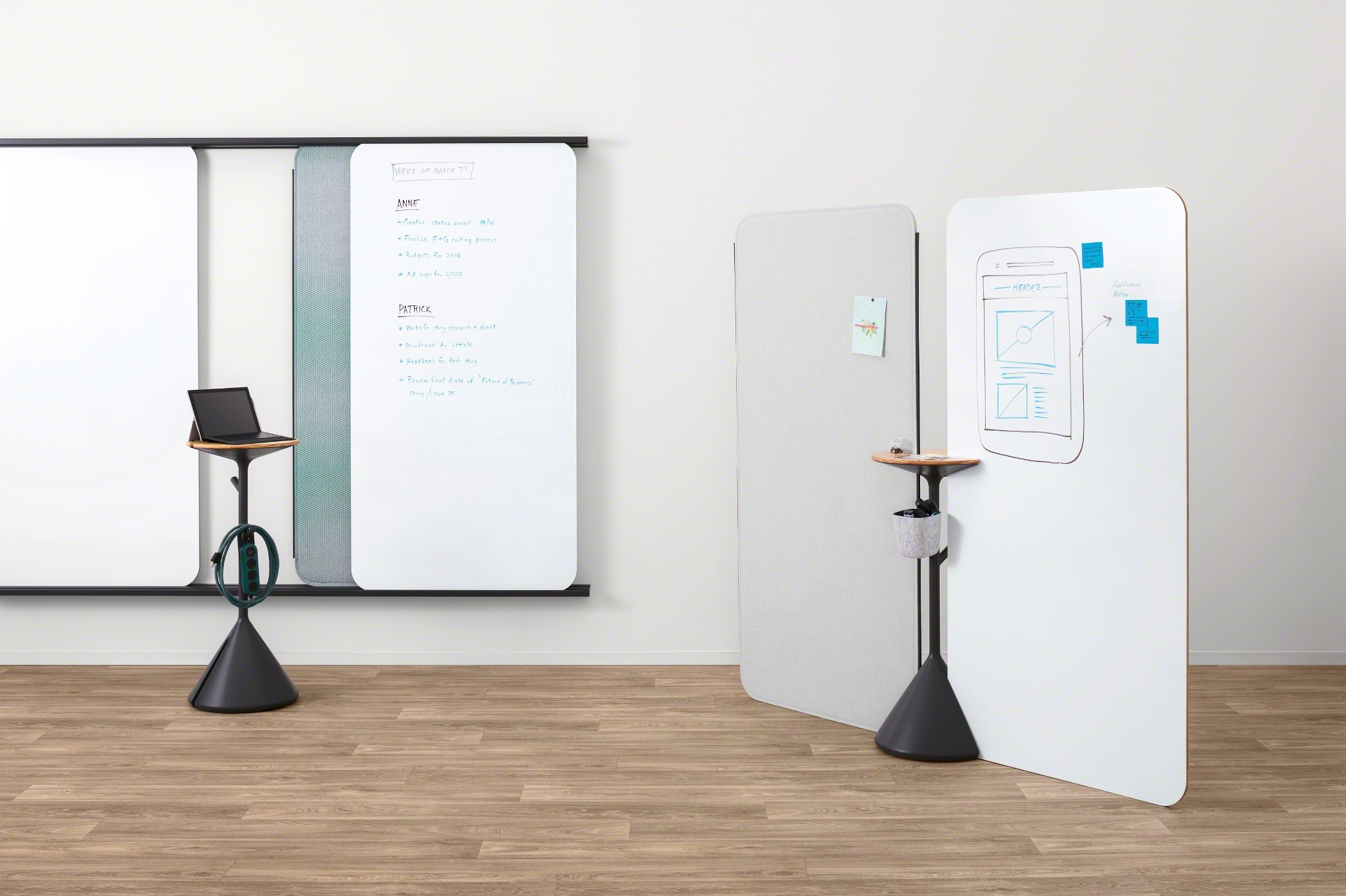 Steelcase Flex Moveable Markerboard Walls & Wall Holder | Steelcase