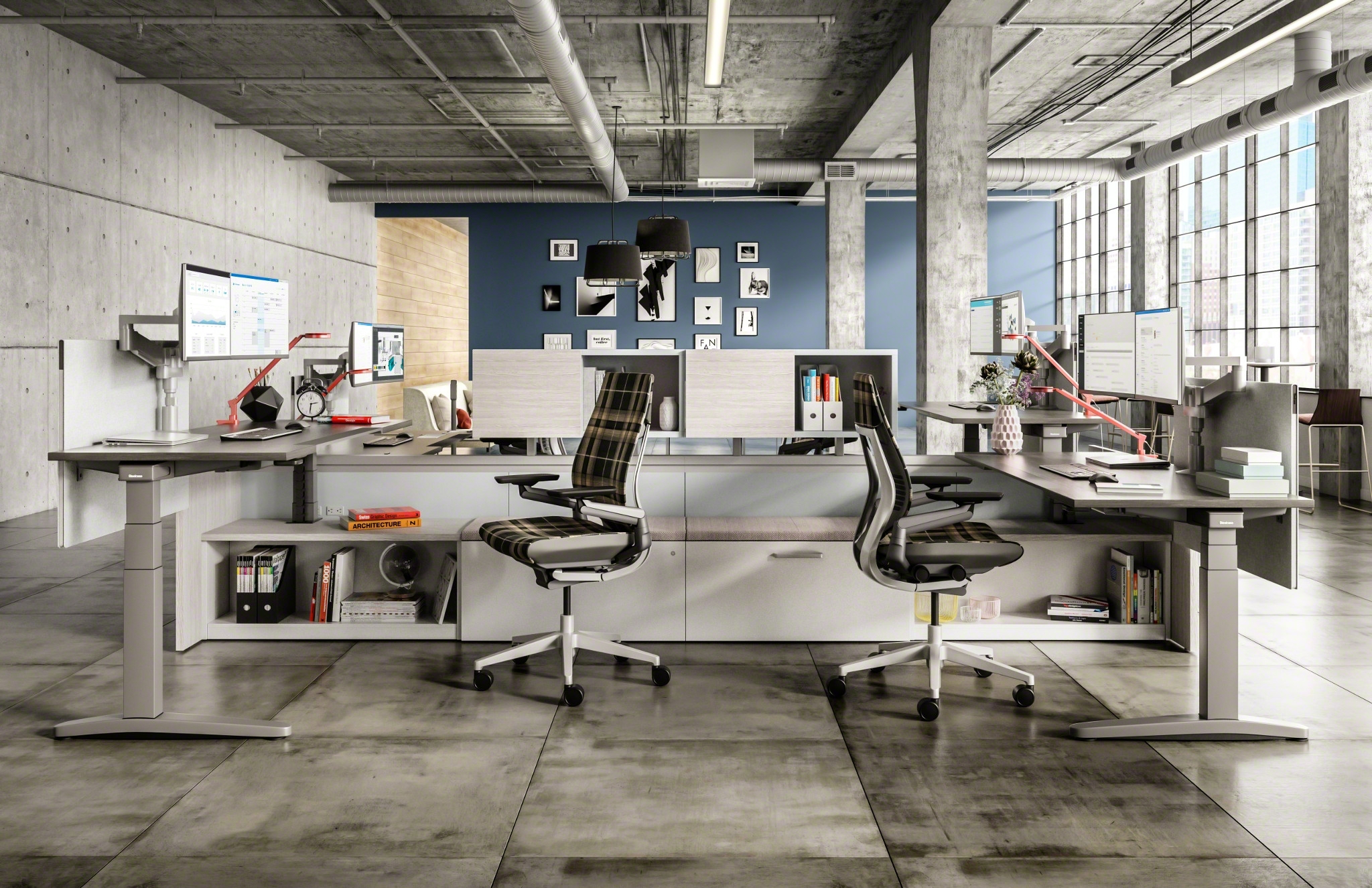 Ology Adjustable Height Computer Desk with Active Touch | Steelcase