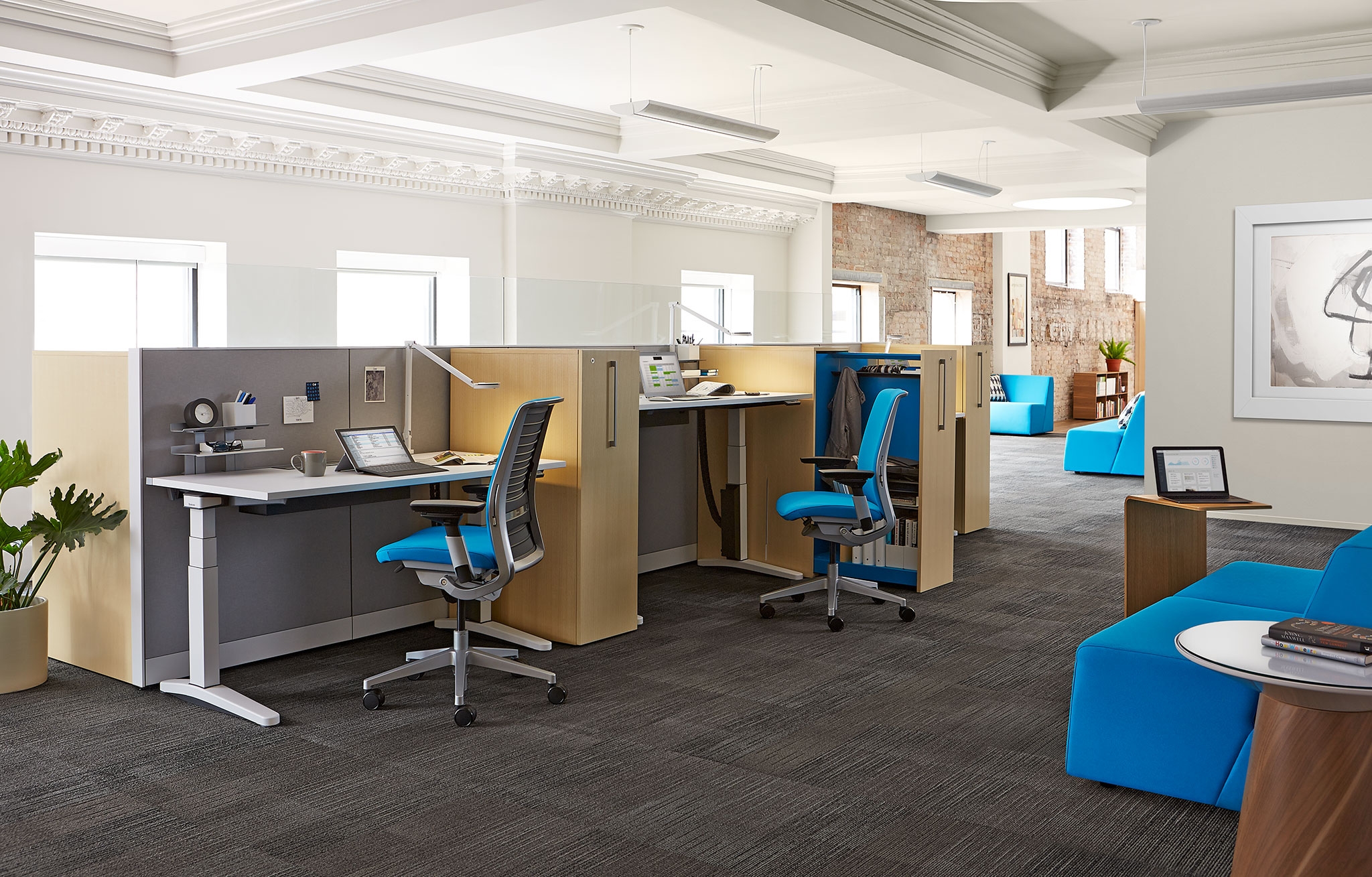 Ology Adjustable Height Computer Desk with Active Touch | Steelcase