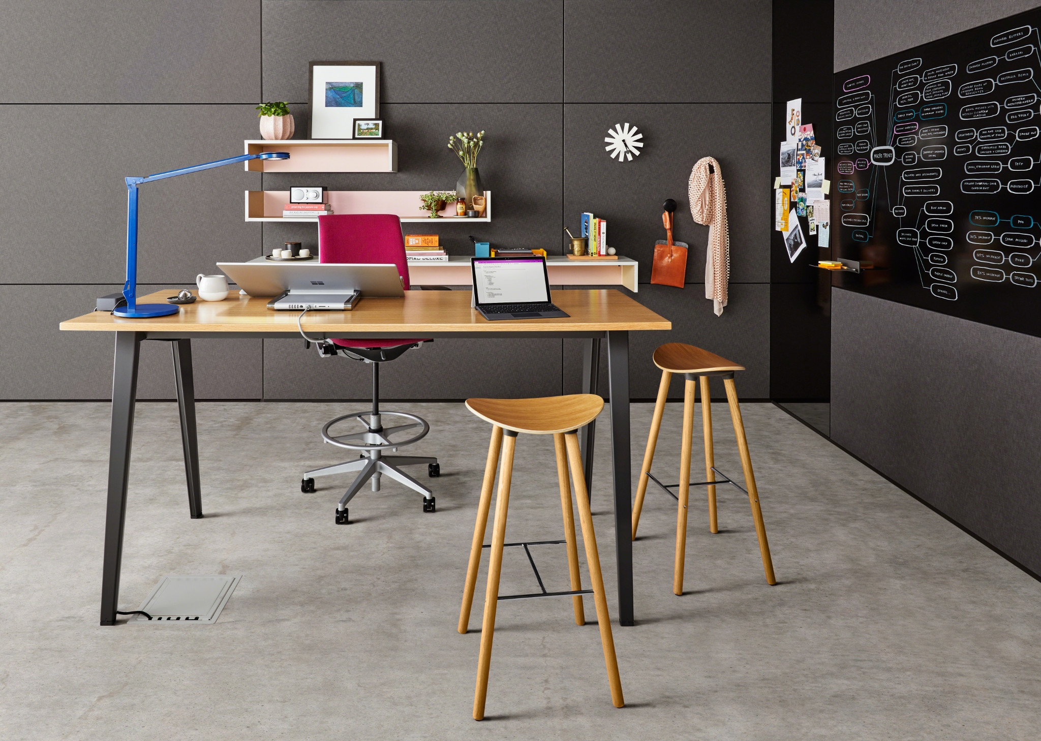 B-Free Standing Height Table with Optional Power Access | Steelcase