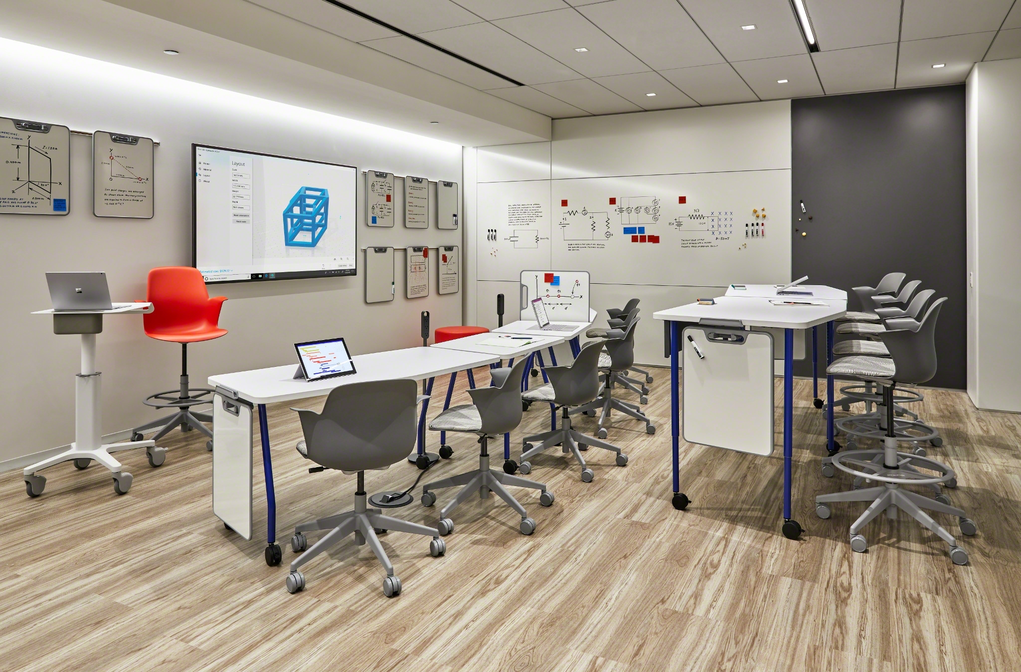 Verb Rolling Tables & Whiteboard Easels for Classroom | Steelcase