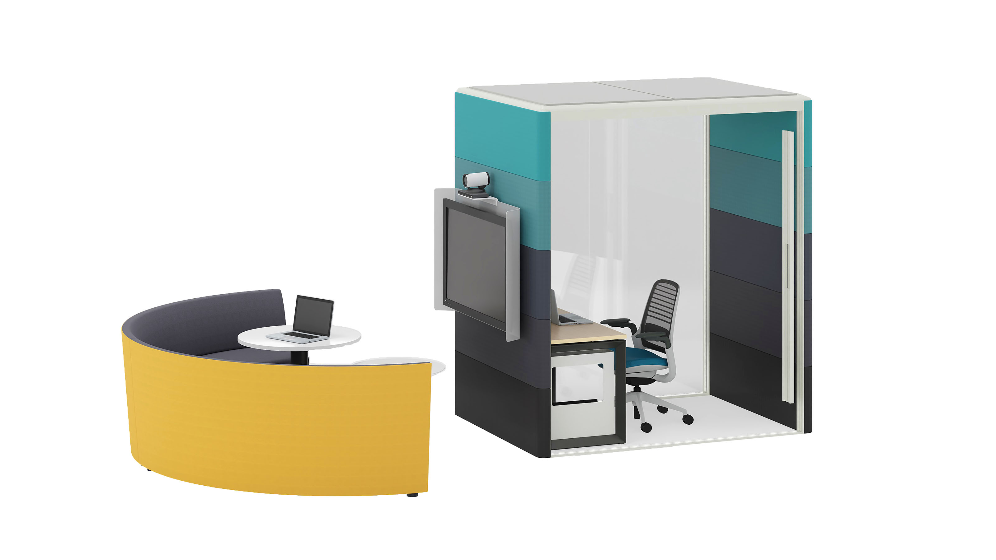Elective Elements Freestanding Office Workstation - Steelcase